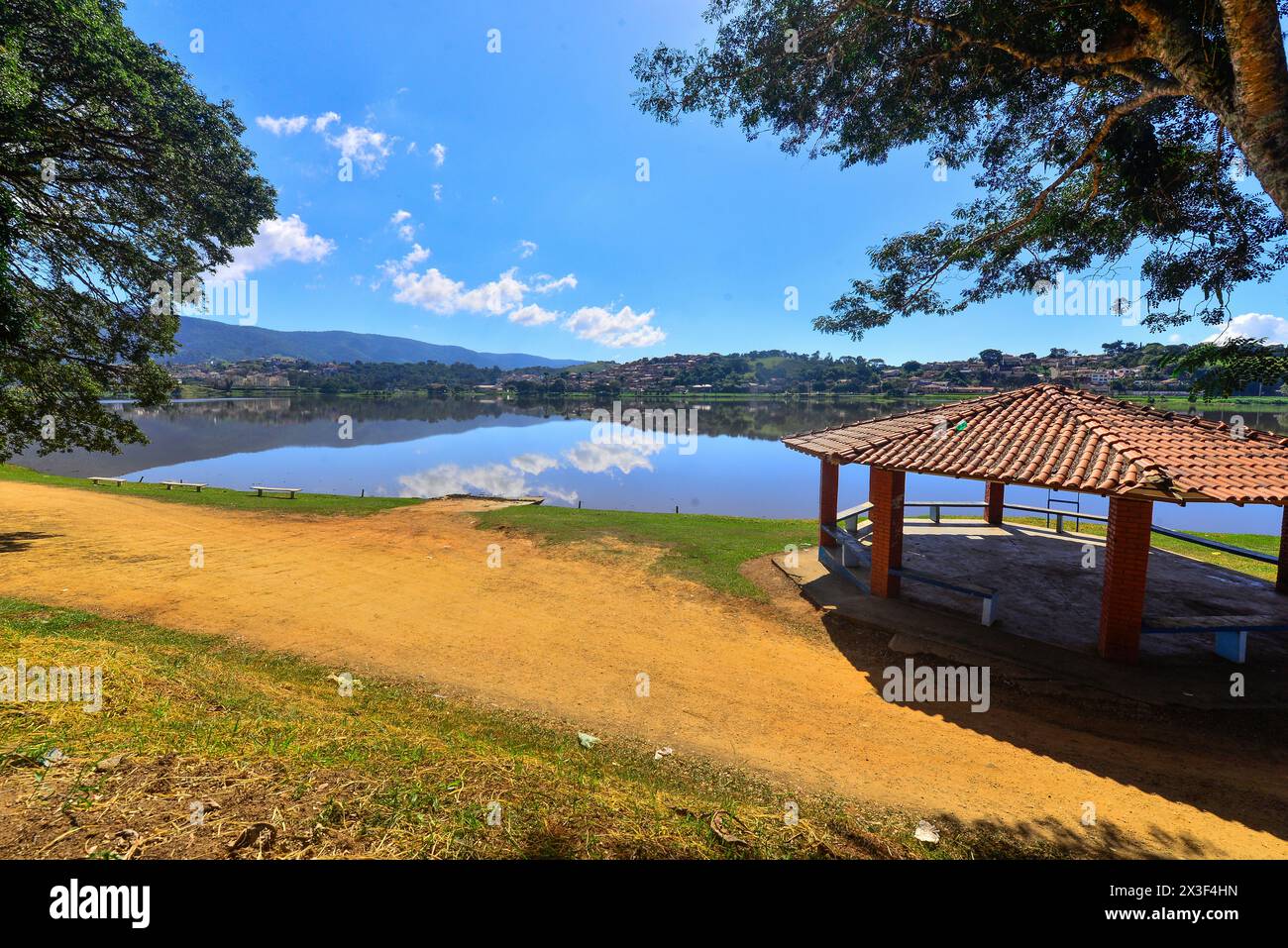 Guanabara Lake at Lambari town, famous by his mineral water that ...