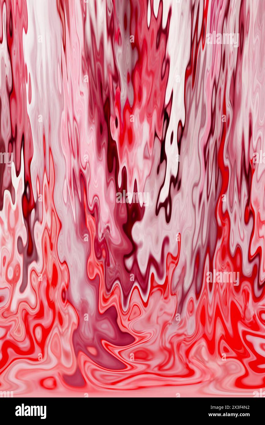 Abstract background of gradient red and maroon 3D spreading liquid ...