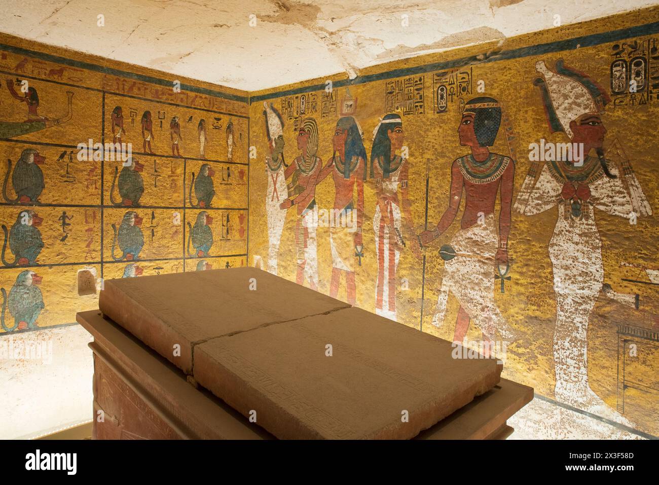 The tomb of Egyptian pharao Tutankhamun (KV62) in the Valley of the ...