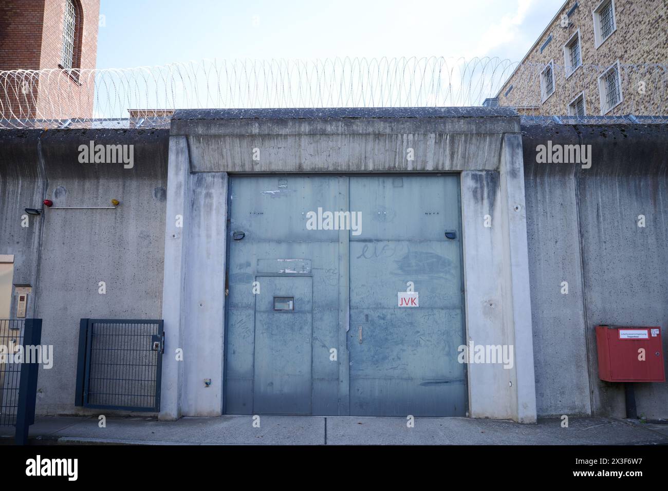Berlin, Germany. 26th Apr, 2024. A gate in the courtyard of Plötzensee ...