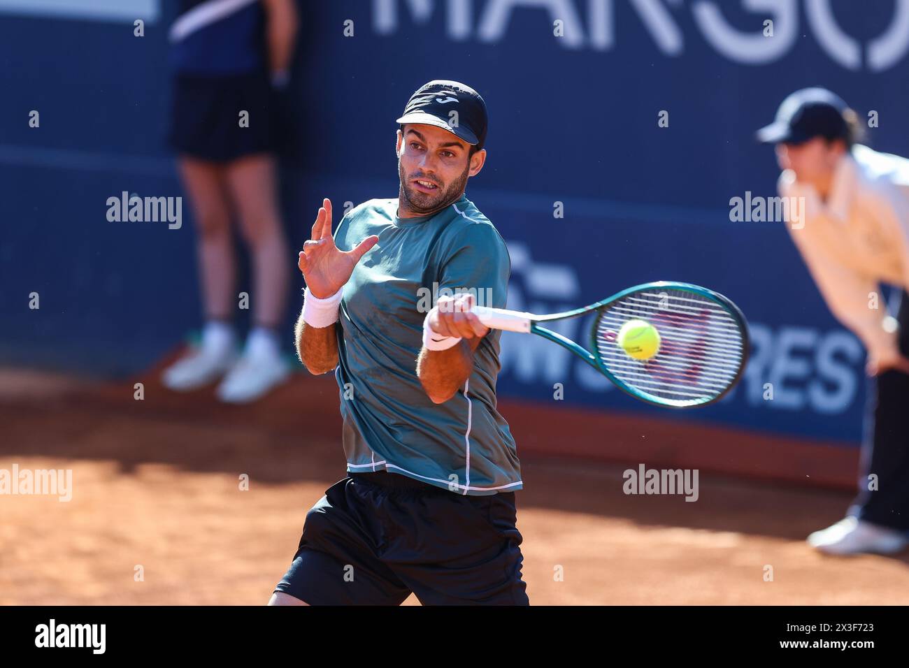Barcelona, Spain. April 19th, 2024. Tennis player Facundo Diaz Acosta seen during the quarter ...