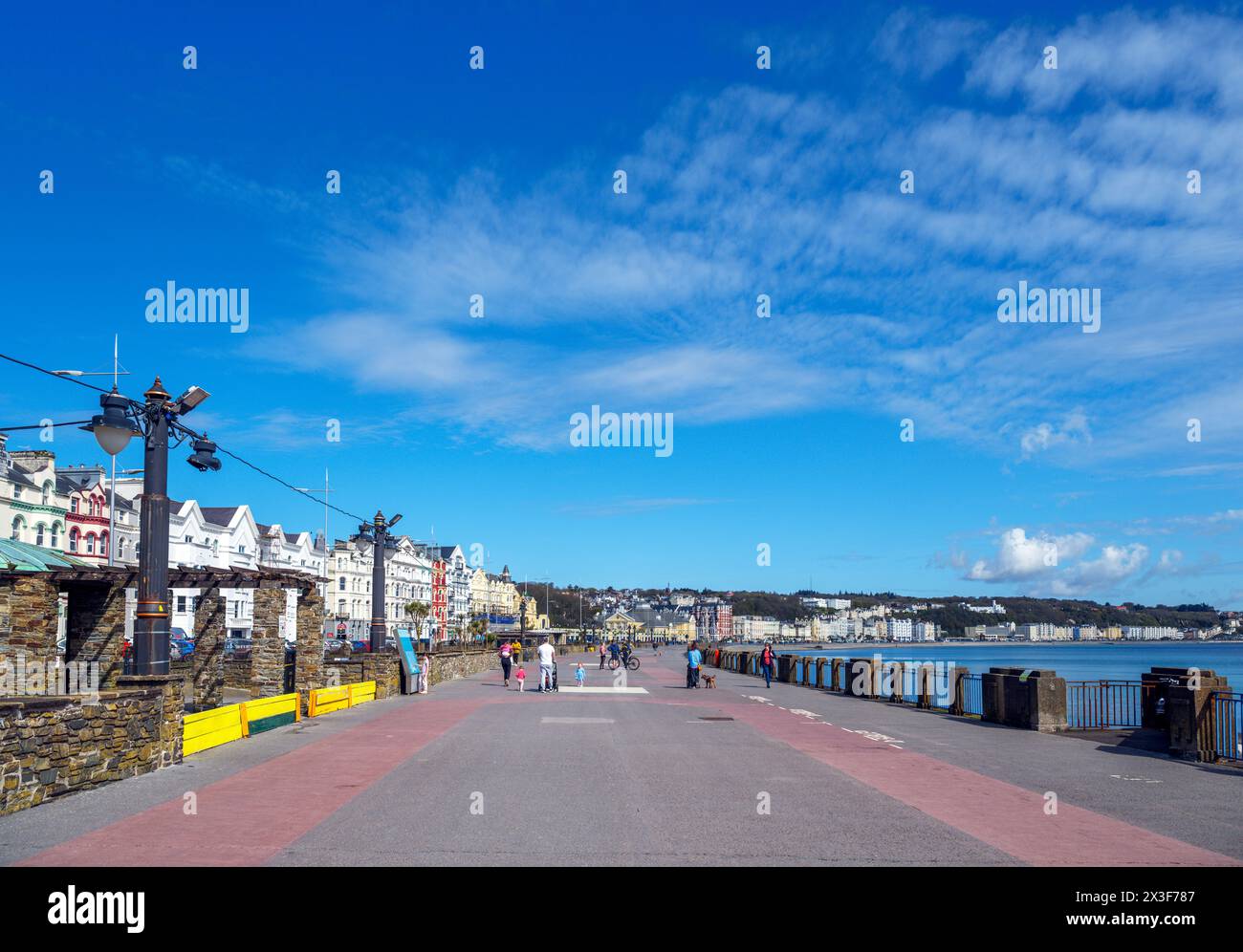 The Central Pomenade in Douglas, Isle of Man, England, UK Stock Photo ...