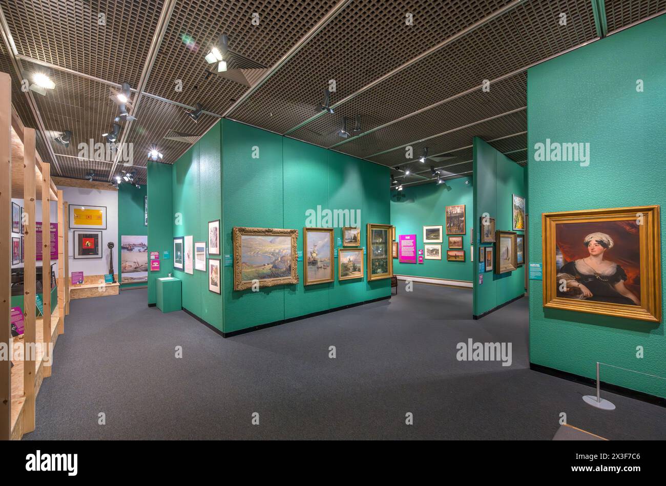 The Art Gallery in the Manx Museum, Douglas, Isle of Man, England, UK ...
