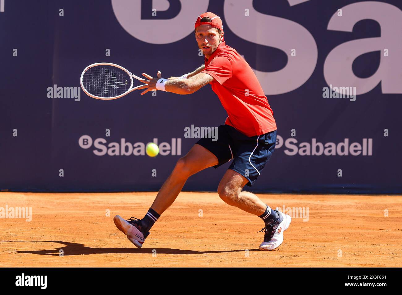 Barcelona, Spain. April 14th, 2024. Tennis player Hugo Grenier seen ...