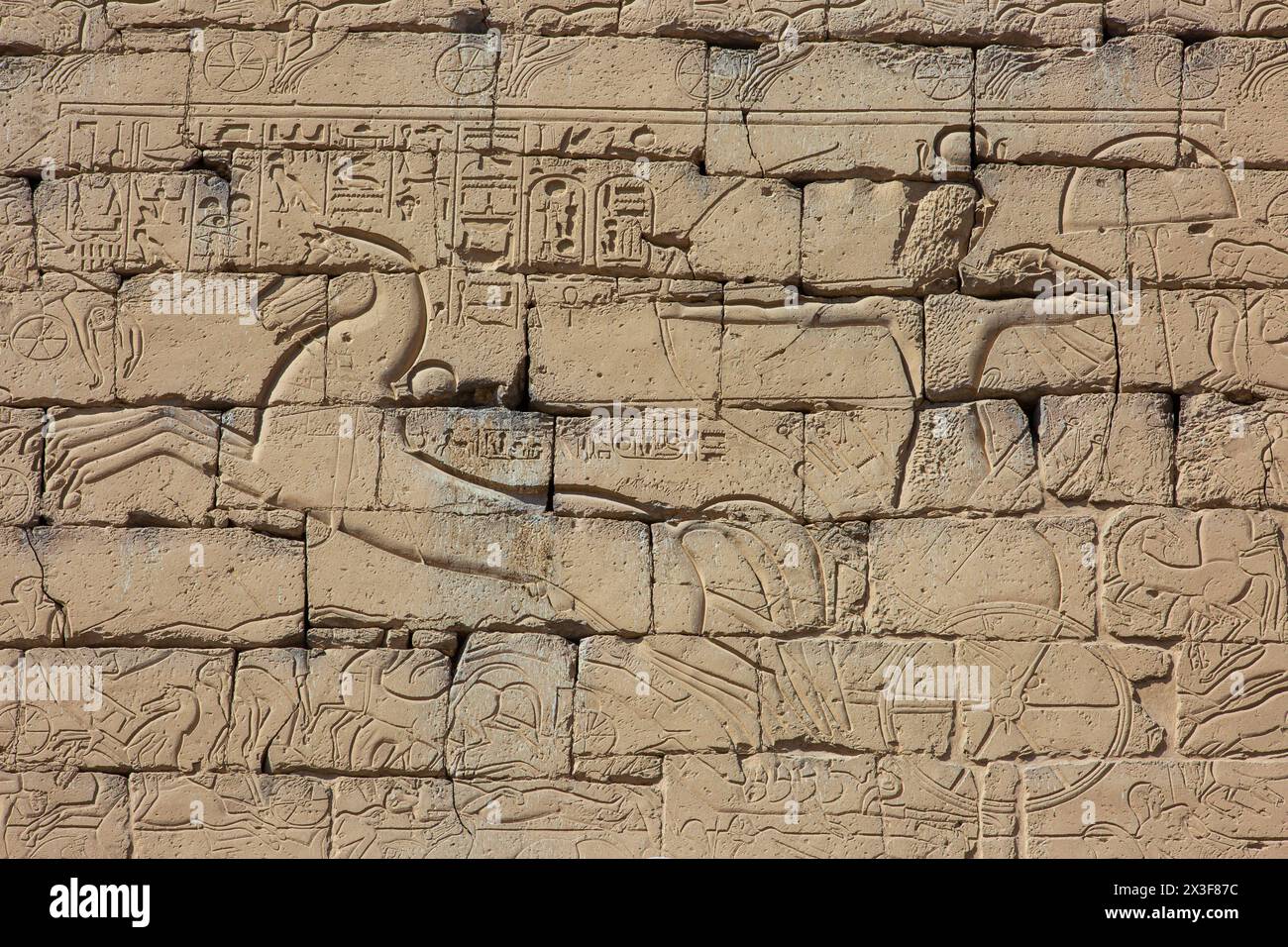 Depiction of the Egyptian pharaoh Ramesses II (19th dynasty) in a ...