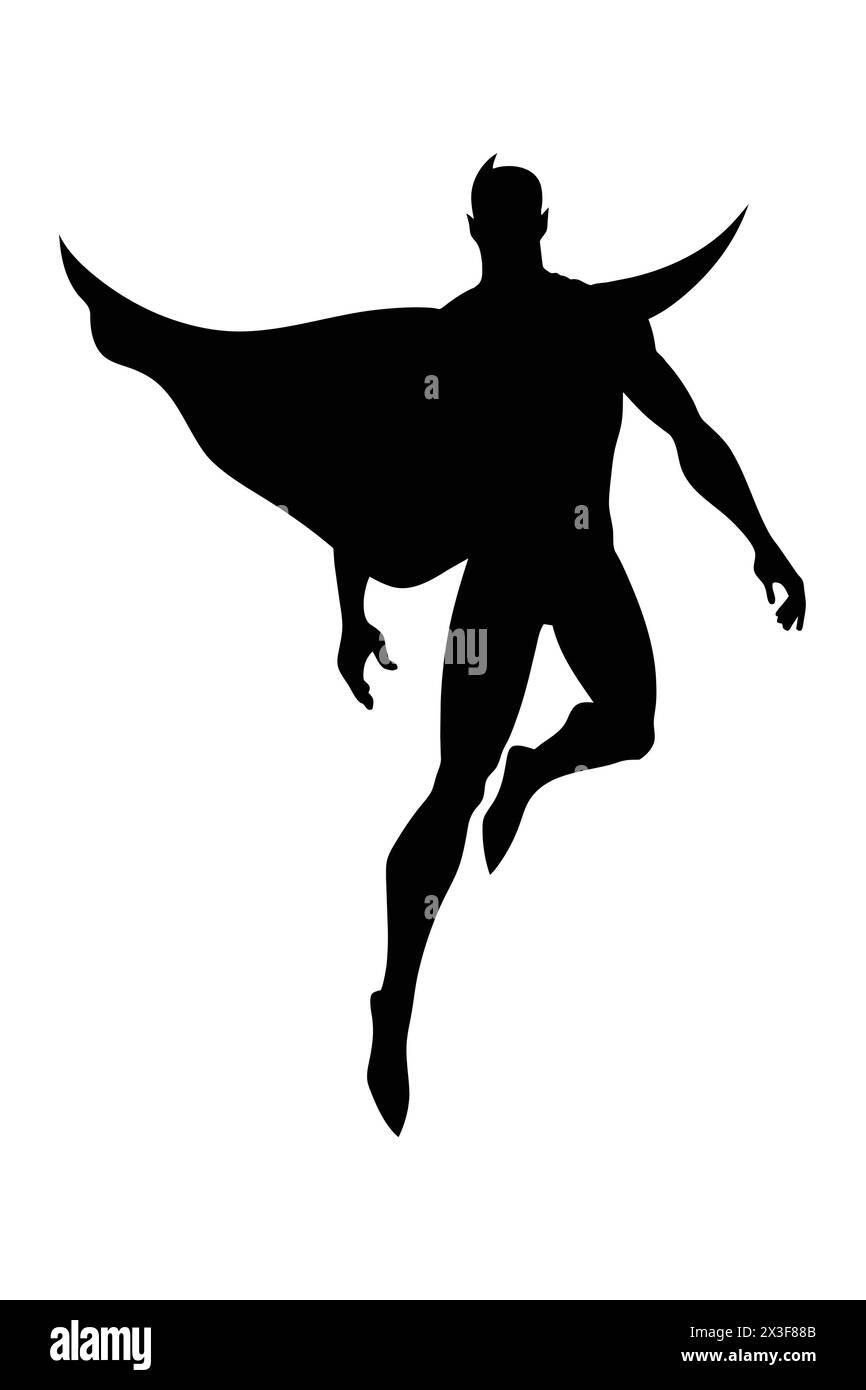 A Superhero flying silhouette Stock Vector Image & Art - Alamy