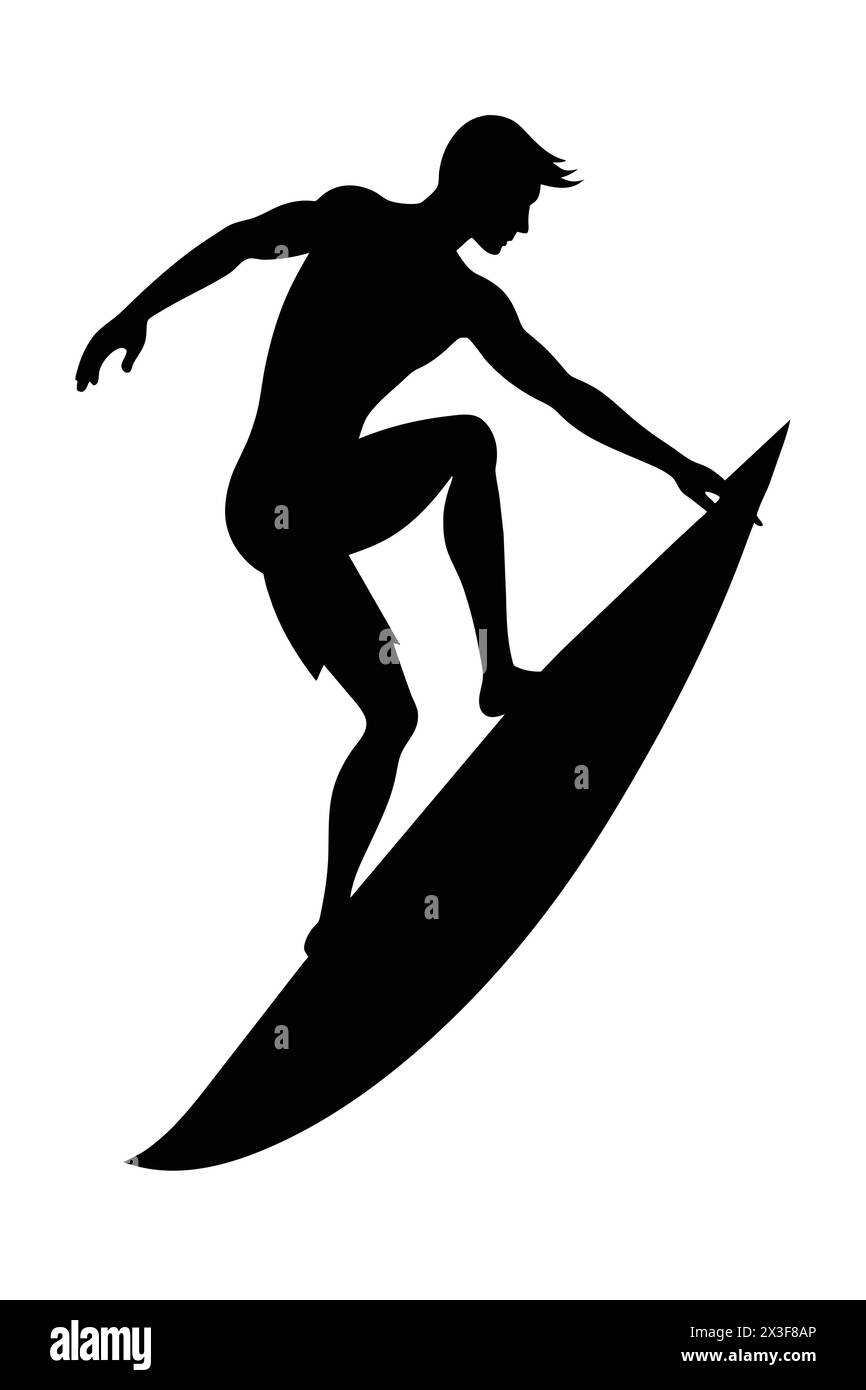 Silhouetted person by the ocean Stock Vector Images - Alamy