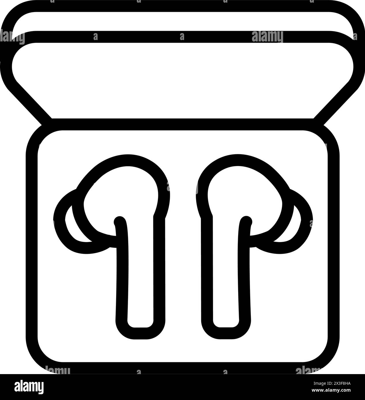 Wireless headphones icon. Outline wireless headphones vector icon for ...