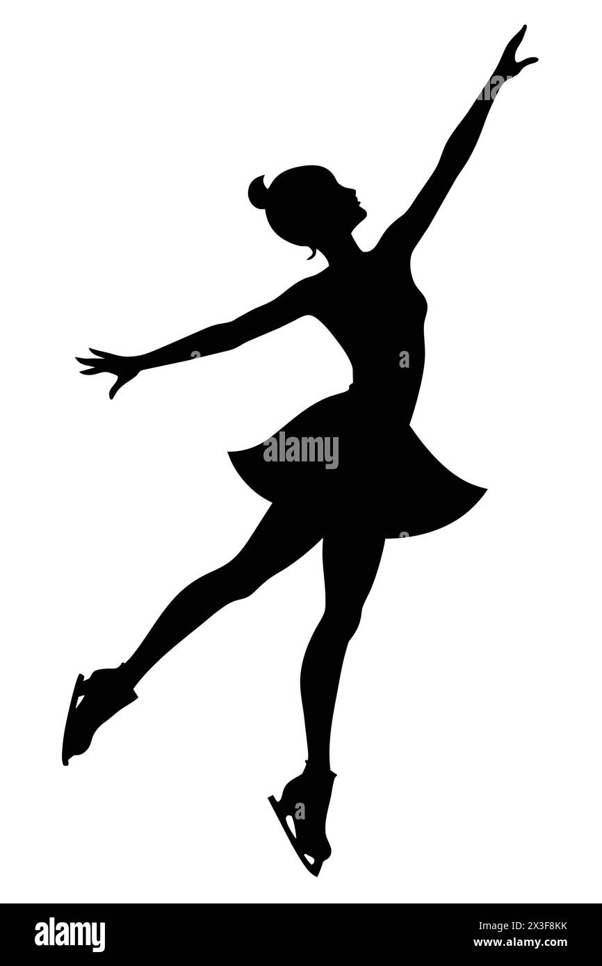 Female figure shadow illustration Black and White Stock Photos & Images ...