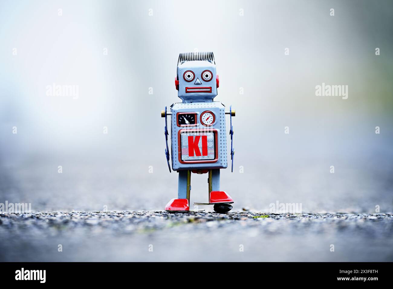 Robot Figure With AI Label, Photomontage Stock Photo - Alamy