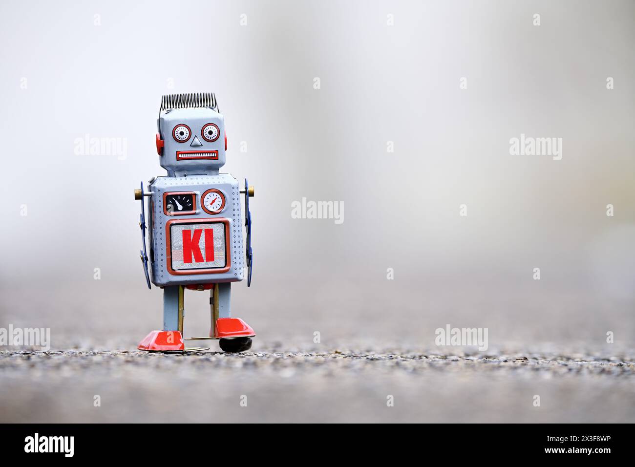 Robot Figure With AI Label, Photomontage Stock Photo - Alamy