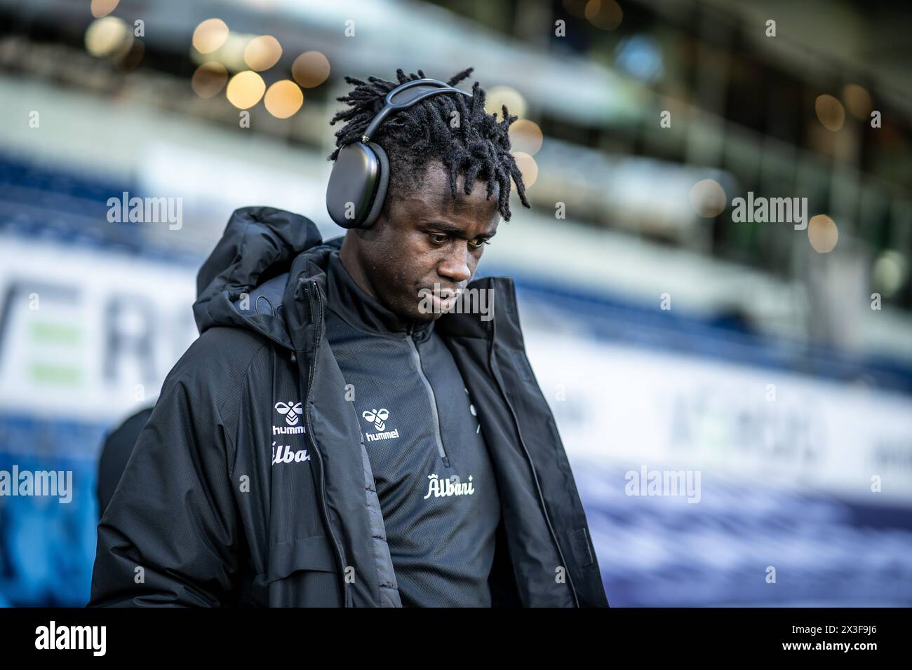 Randers, Denmark. 19th, April 2024. James Gomez of Odense BK seen ...