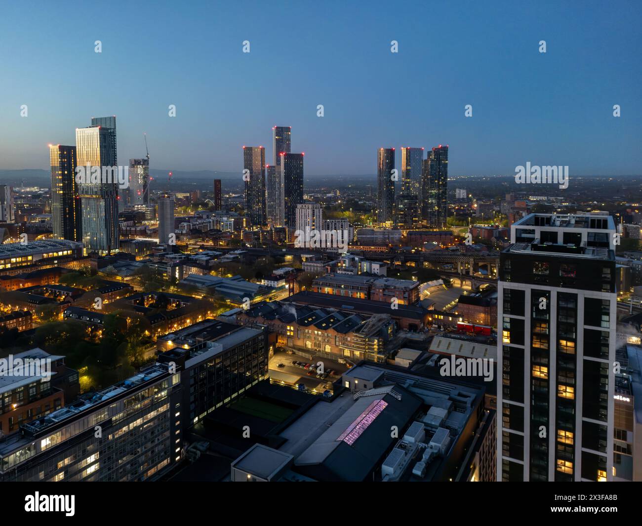 Manchester skyline from the south hi-res stock photography and images ...