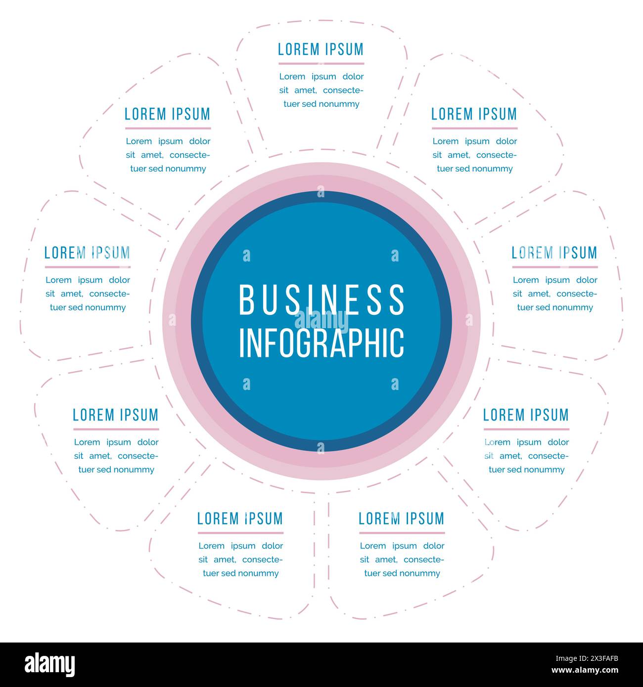 Infographic circle design 9 steps, objects, options or elements ...
