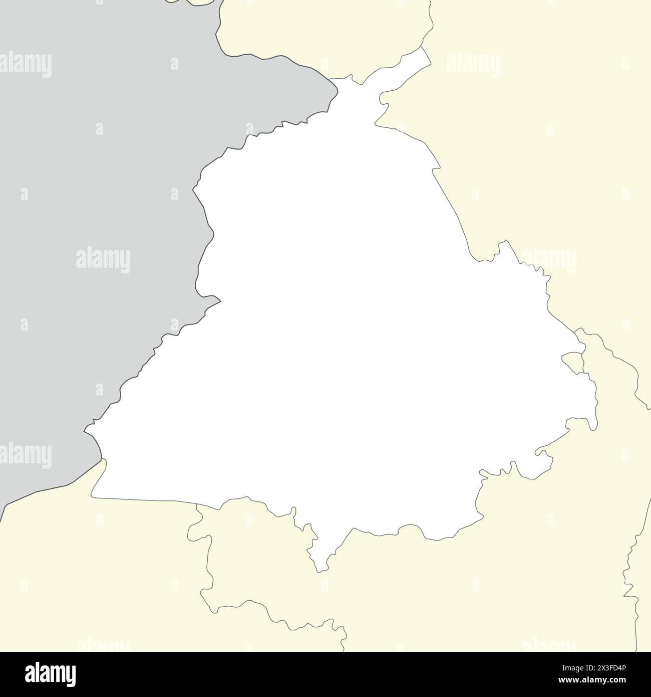 Location map of Punjab is a state of India with neighbour state and ...