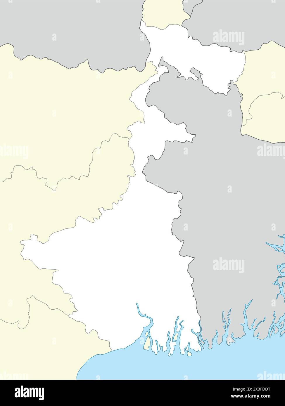 Location map of West Bengal is a state of India with neighbour state ...
