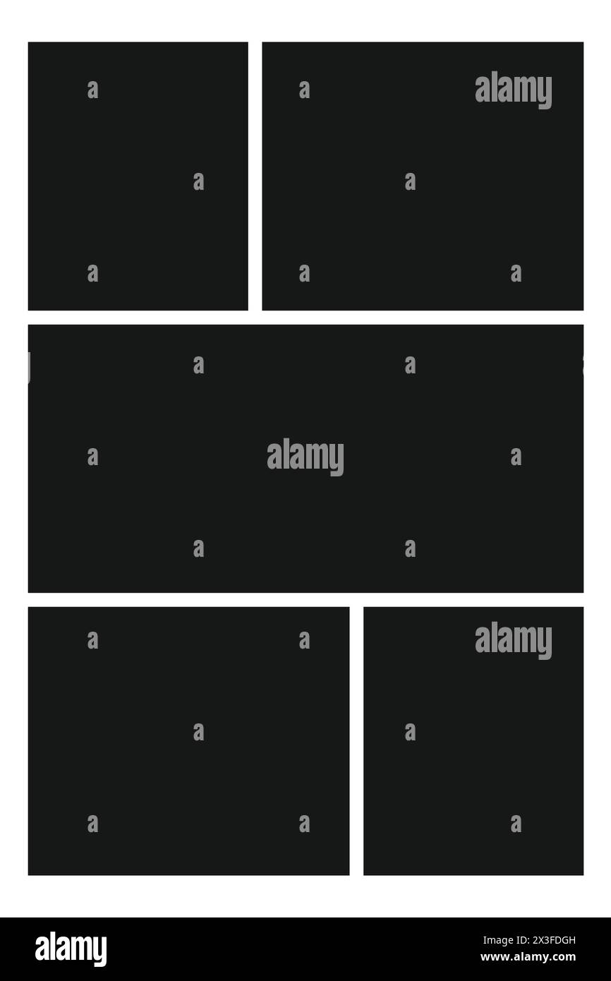 Vector collage for photos. Picture frame. Collage Frames Vector Comic ...