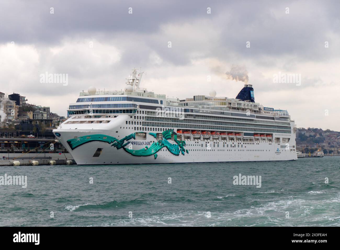 Istanbul, Turkey - May April 19, 2022: Norwegian Jade, Huge cruise ship ...
