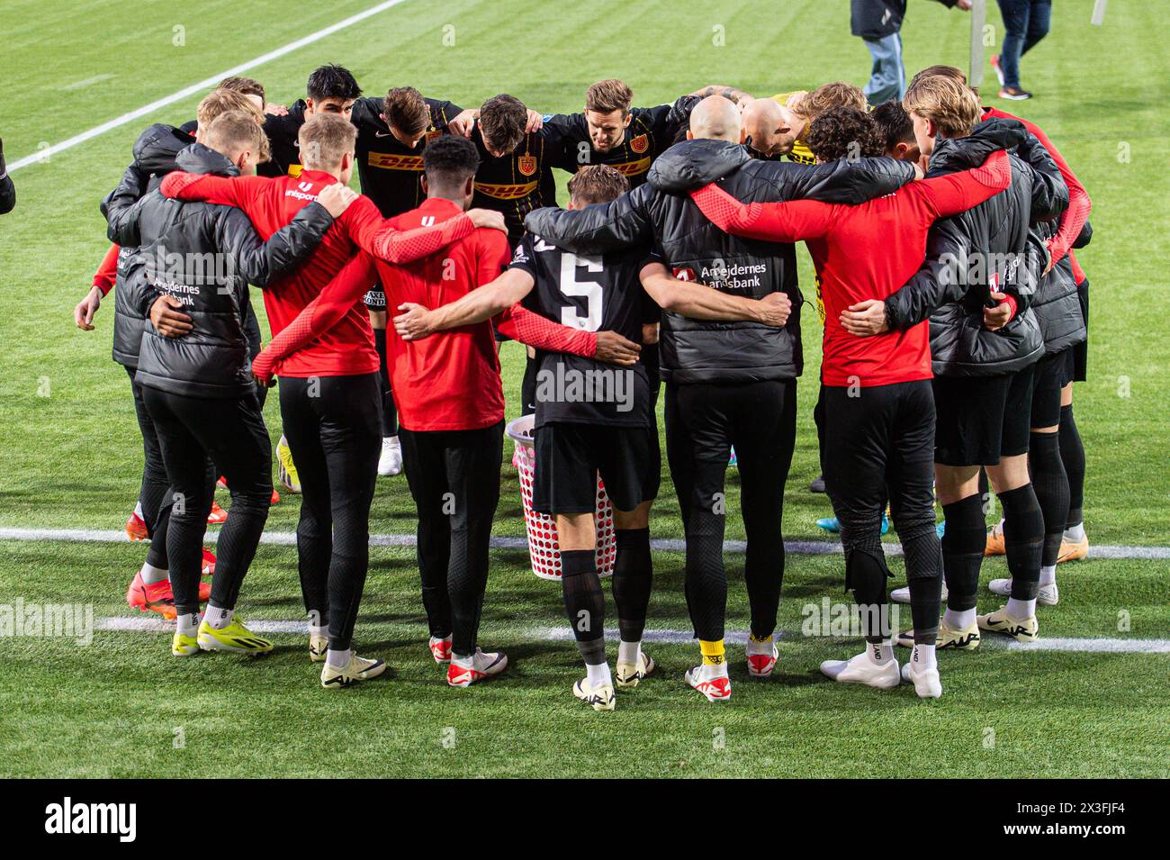Silkeborg, Denmark. 15th, April 2024. The players of FC Nordsjaelland ...
