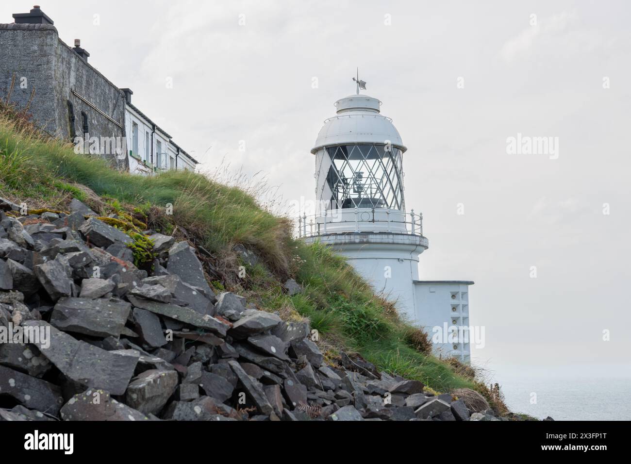 Photo of the Foreland lighthouse at Foreland Point on the north Devon ...