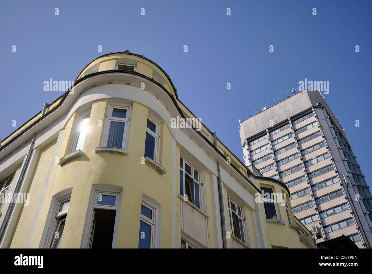 Bulgaria, Sofia, buildings facades downtown Stock Photo - Alamy