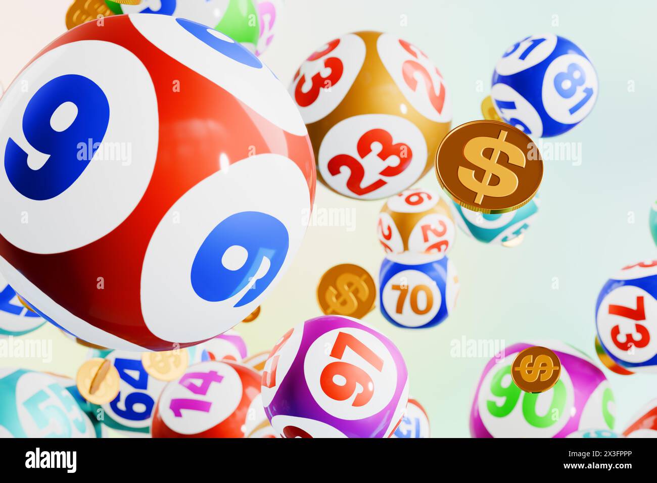 Gold lottery balls hi-res stock photography and images - Alamy
