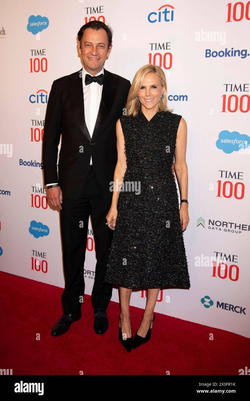 Pierre-Yves Roussel und Tory Burch bei der Time 100 Gala 2024 im Jazz ...