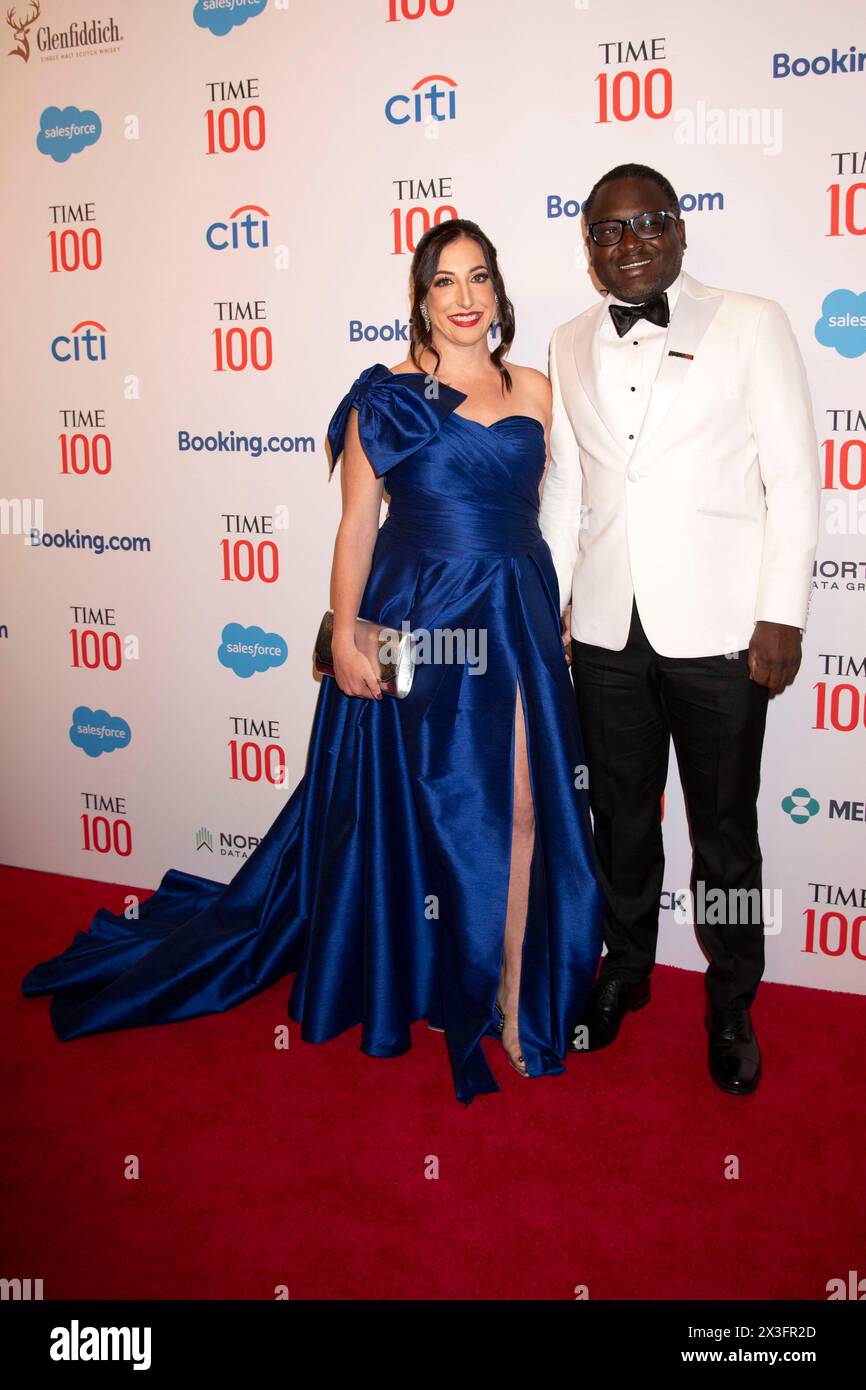 Jessica Posner mit Ehemann Kennedy Odede bei der Time 100 Gala 2024 im ...