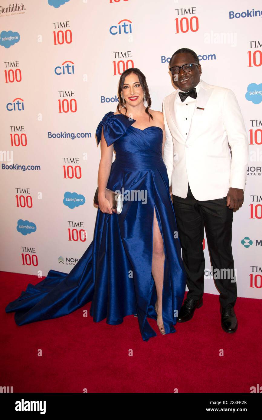 Jessica Posner mit Ehemann Kennedy Odede bei der Time 100 Gala 2024 im ...