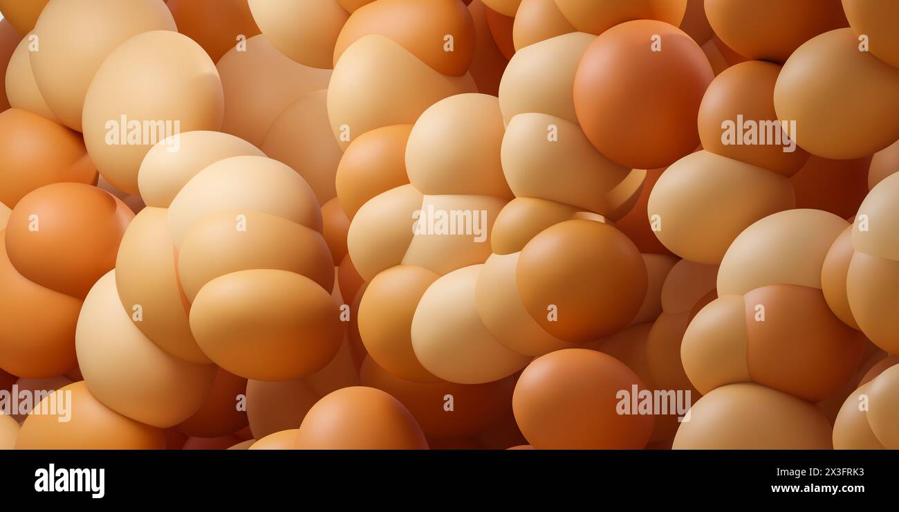 Large group of balloons floating in the air 3d render illustration ...