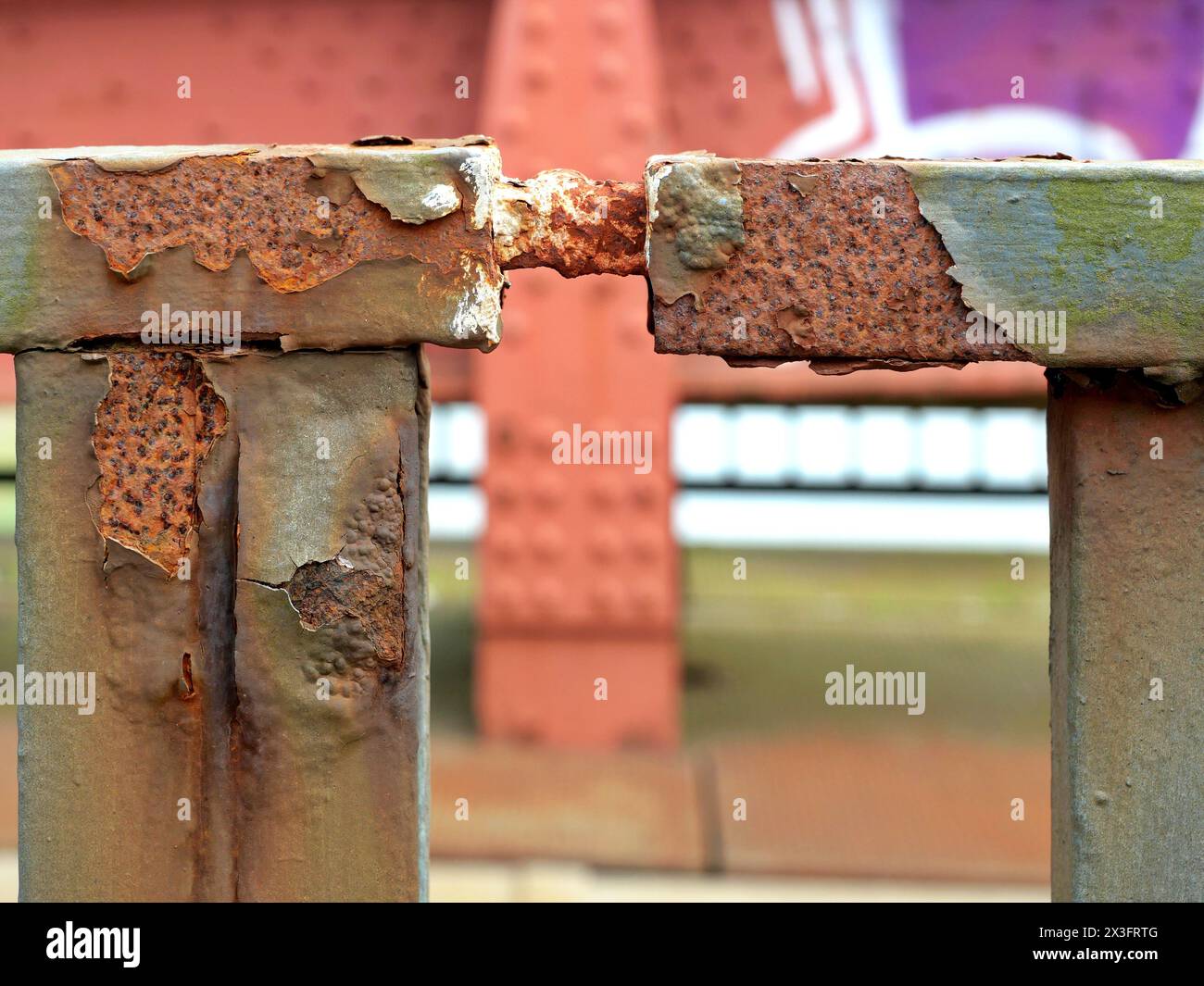 Levensau Railway High Bridge, built 1894, rusted parts, replacement ...