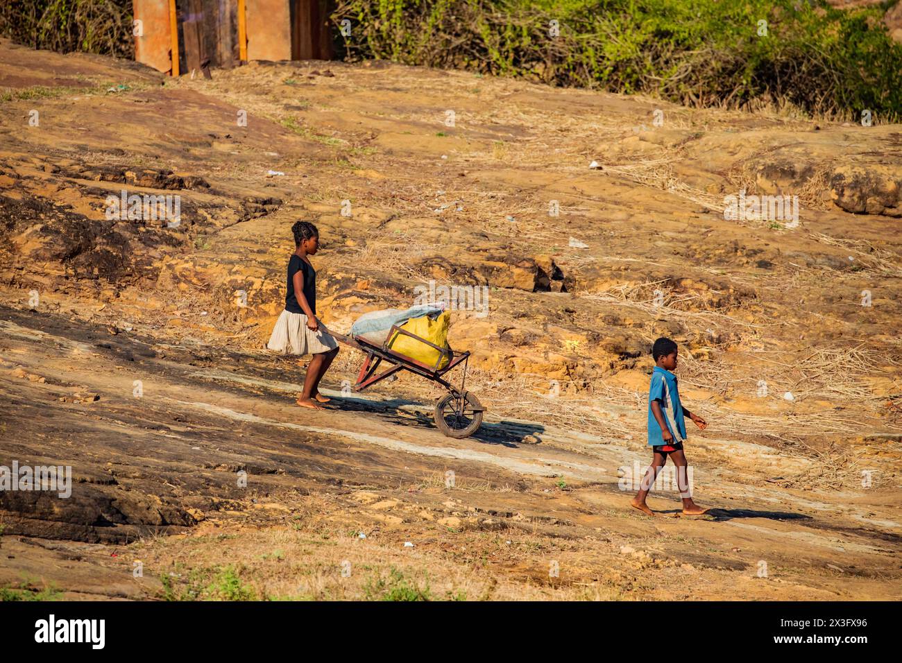 Antsirabe, Madagascar 19 october 2023. child labor in madagascar three ...