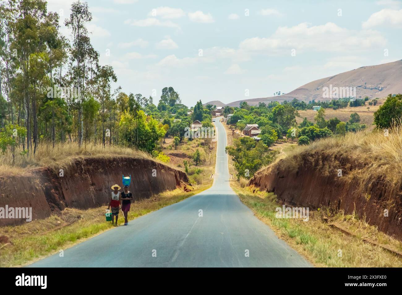 Antsirabe area, Madagascar. 20 october 2023. Madagascar roads. path ...