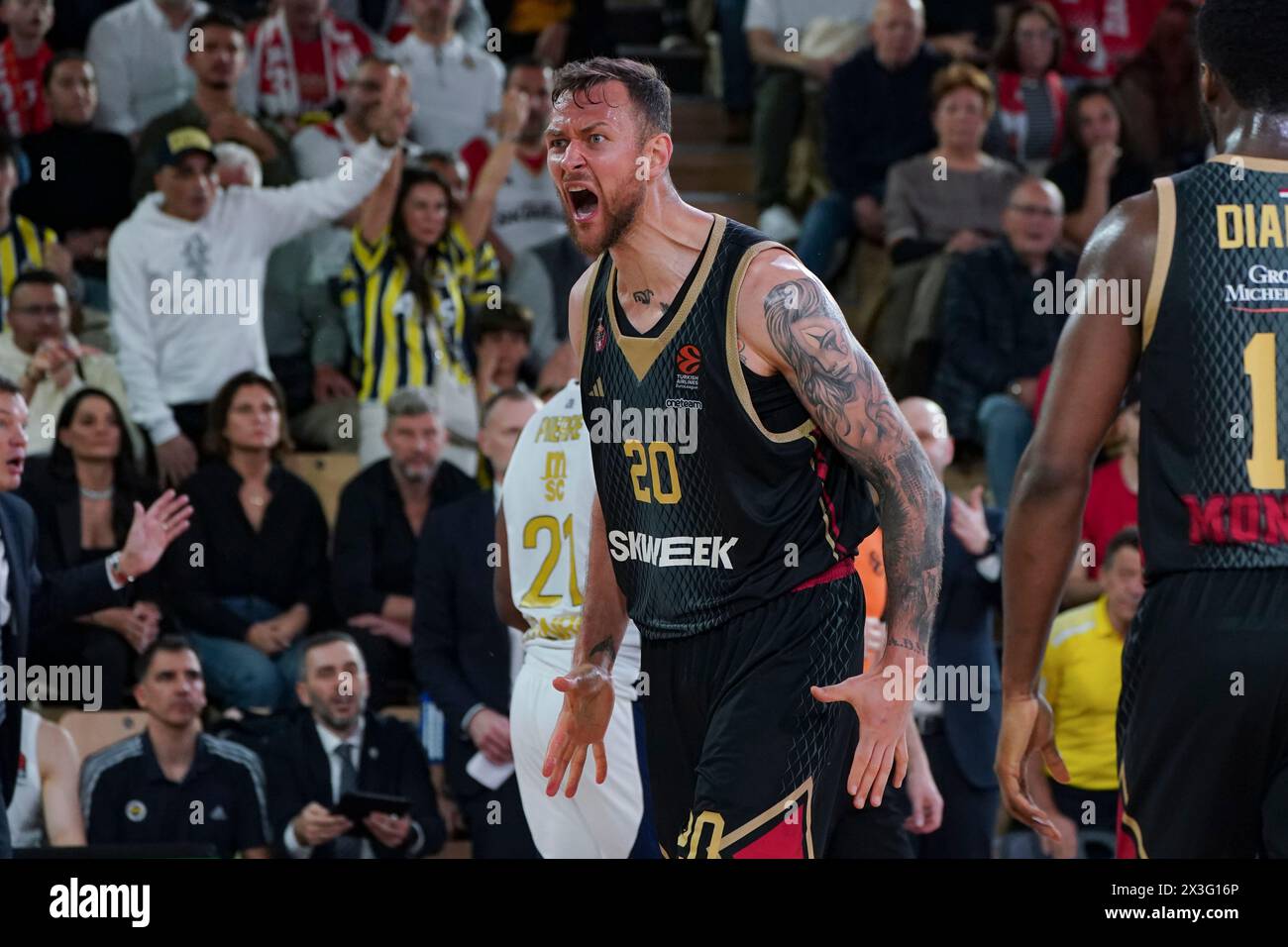 Monaco. 26th Apr, 2024. Monaco player Donatas Motiejunas in action ...