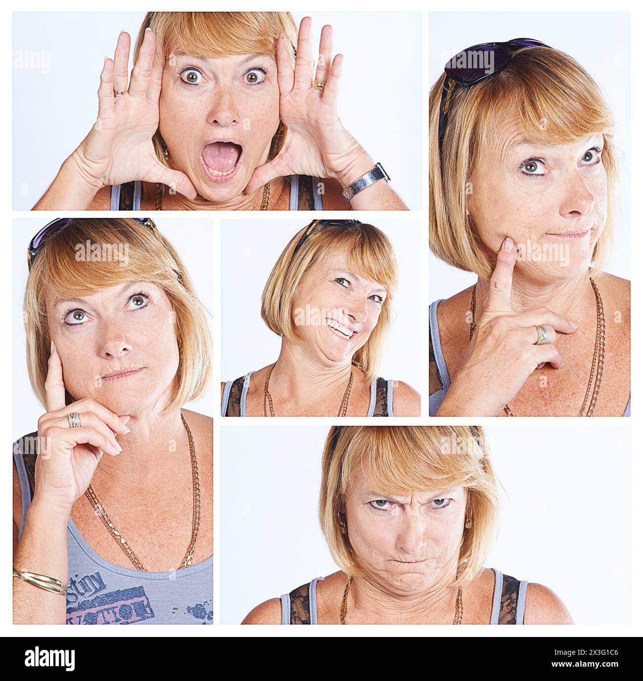 Different facial expressions of person hi-res stock photography and ...