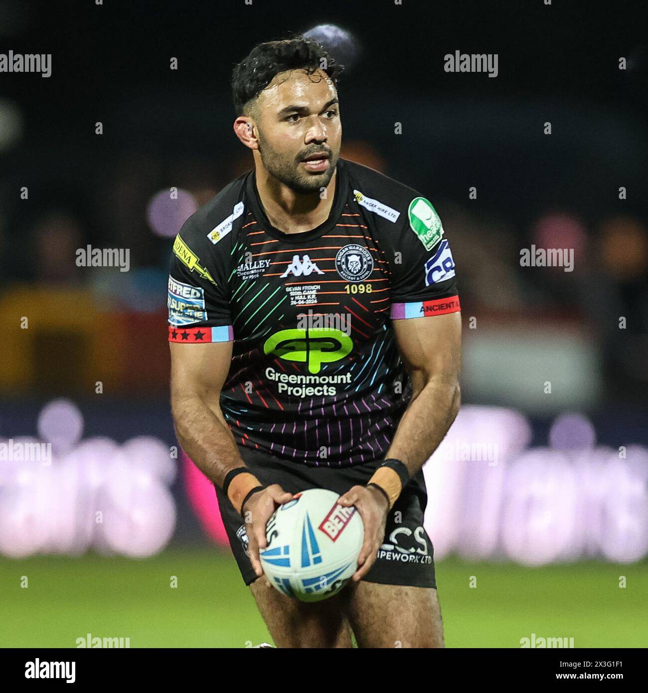 Bevan French of Wigan Warriors in action during the Betfred Super ...