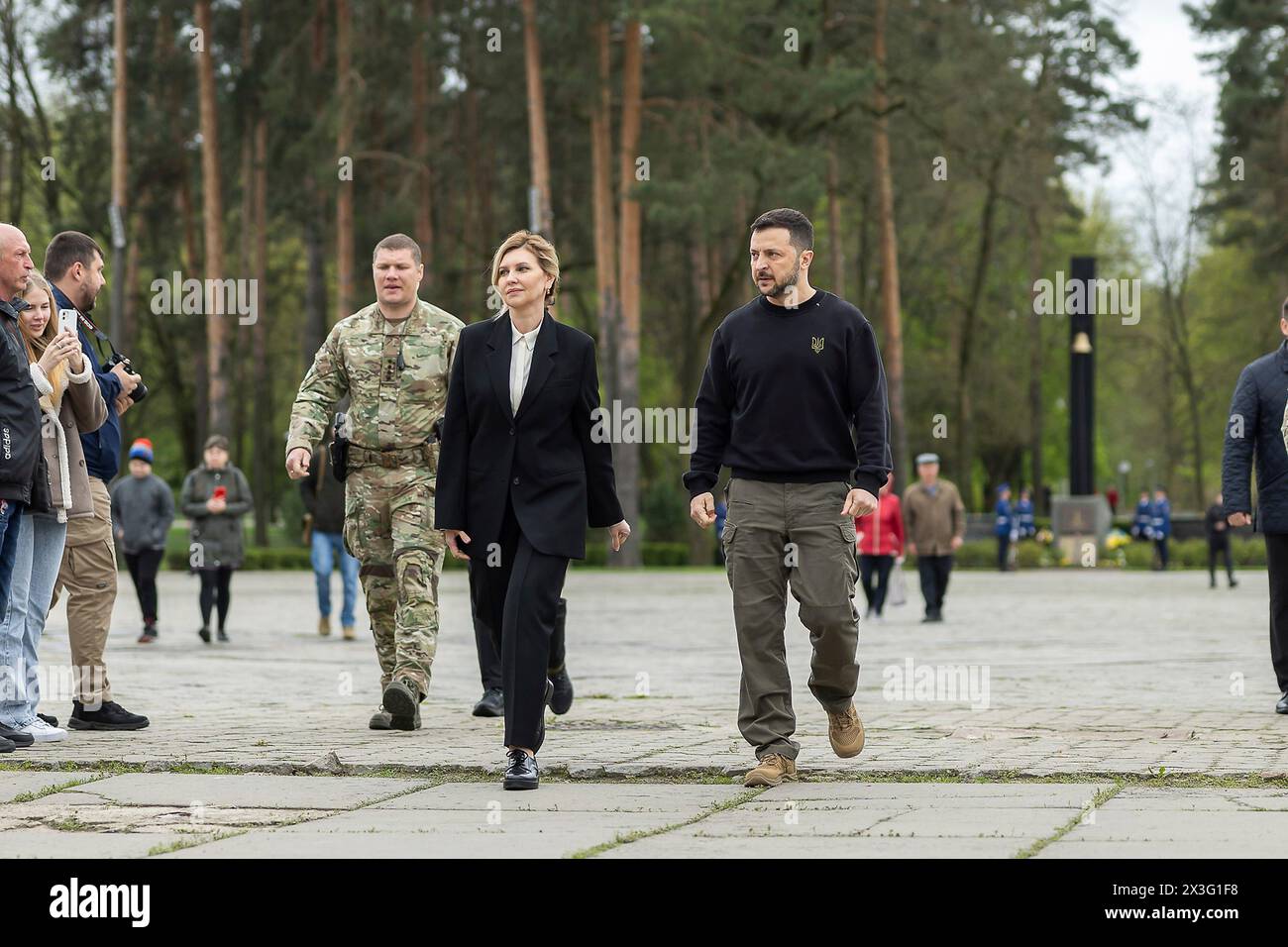 Slavutych, Ukraine. 26th Apr, 2024. Ukrainian President Volodymyr ...