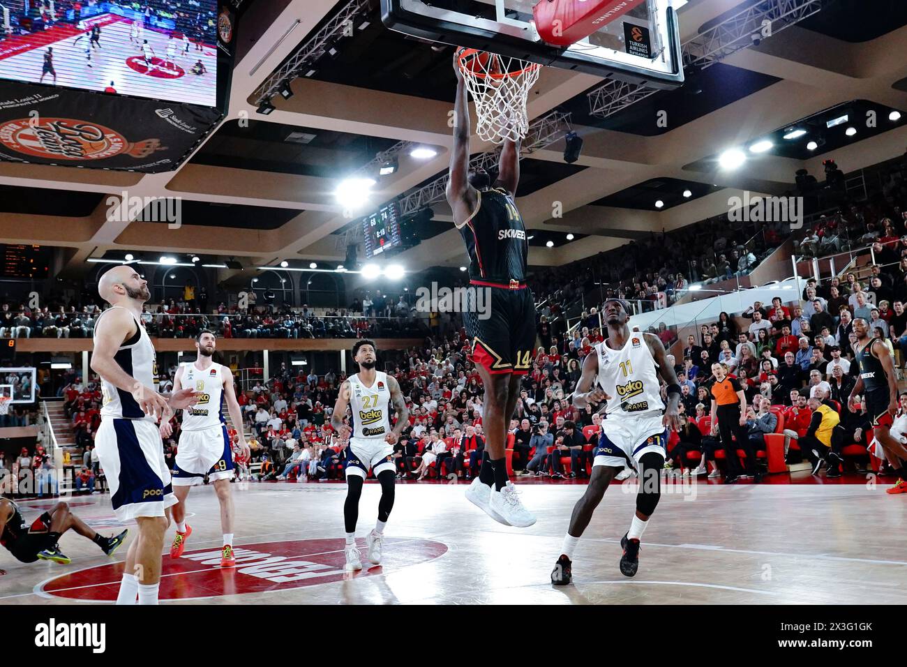 Monaco. 26th Apr, 2024. Monaco player Mam Jaiteh in action during the ...