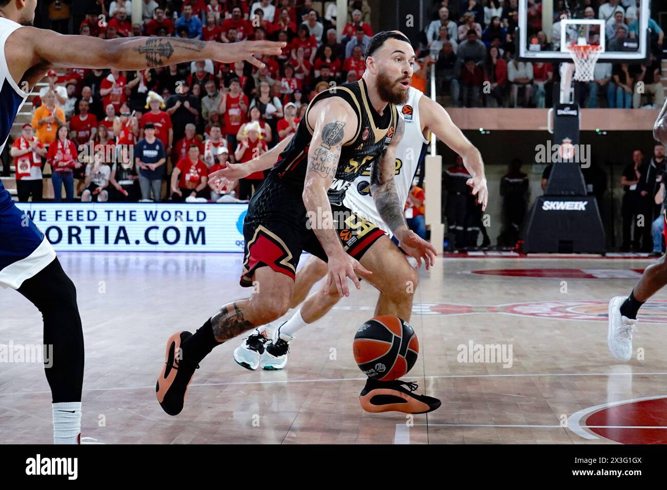 Monaco. 26th Apr, 2024. Monaco player Mike James in action during the ...