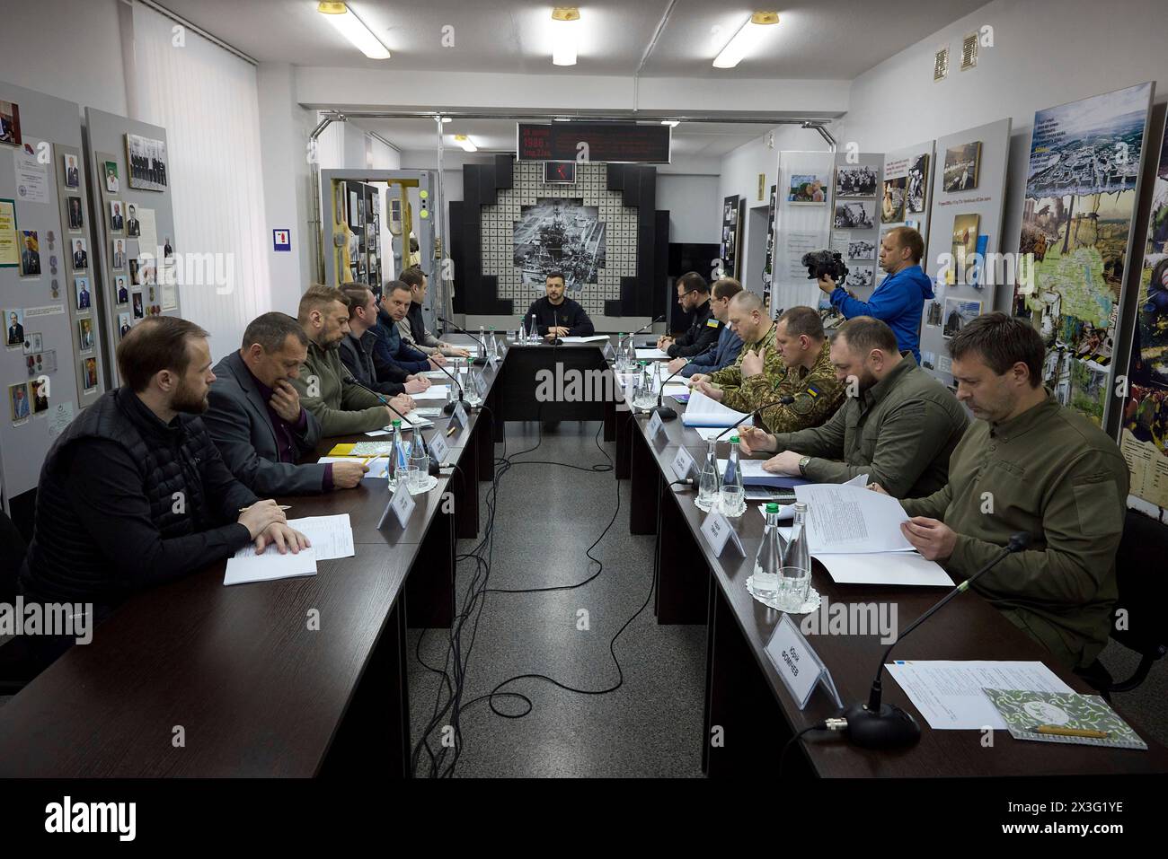 Slavutych, Ukraine. 26th Apr, 2024. Ukrainian President Volodymyr ...