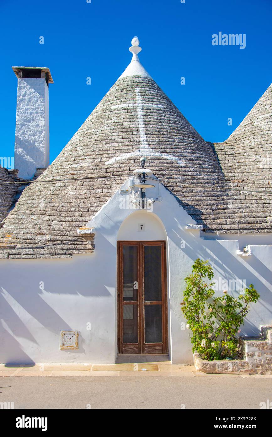 Panoramic view of Alberobello Trulli. Trullo is a traditional Apulian ...