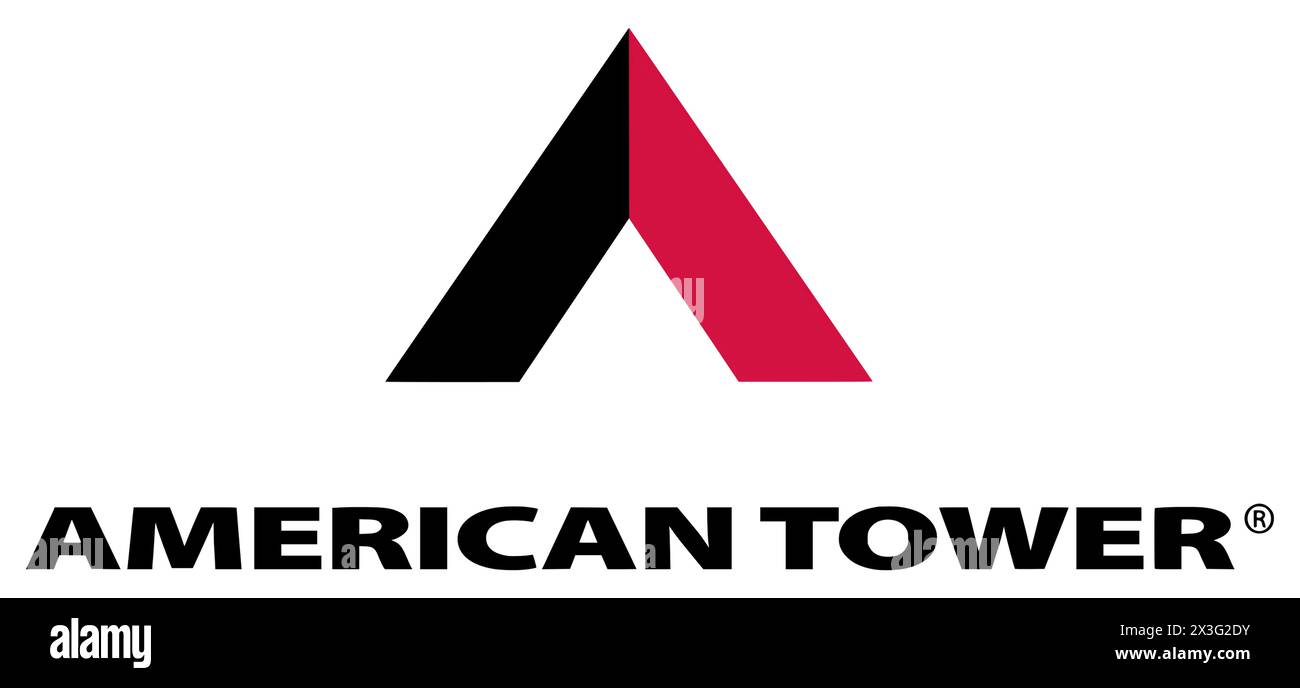 New York, USA - 9 March 2024: American Tower Company Logo, Corporation ...
