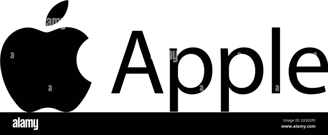 New York, USA - 9 March 2024: Apple Company Logo, Corporation Icon ...
