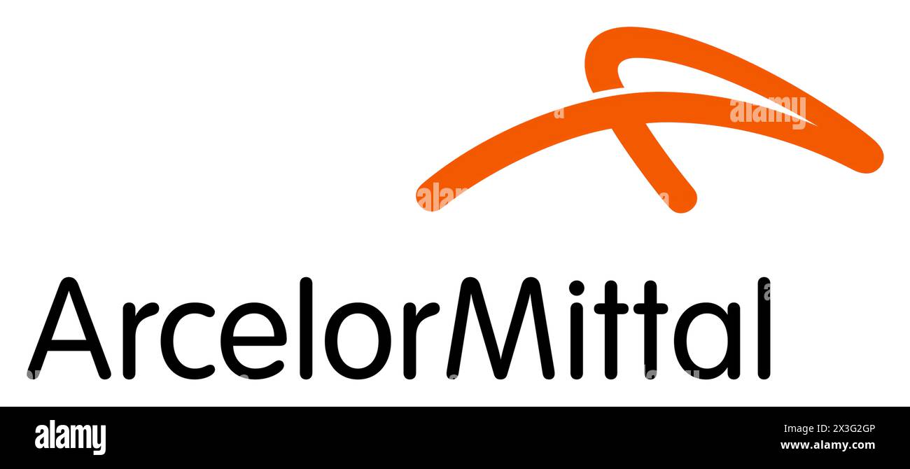 New York, USA - 9 March 2024: ArcelorMittal Arcelor Mittal Company Logo ...