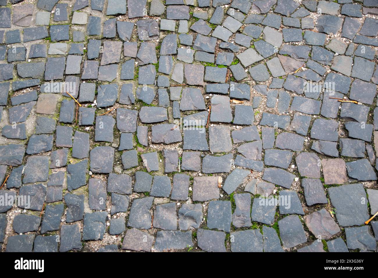 Grey brick wall background. Gray stone block surface with horizontal ...