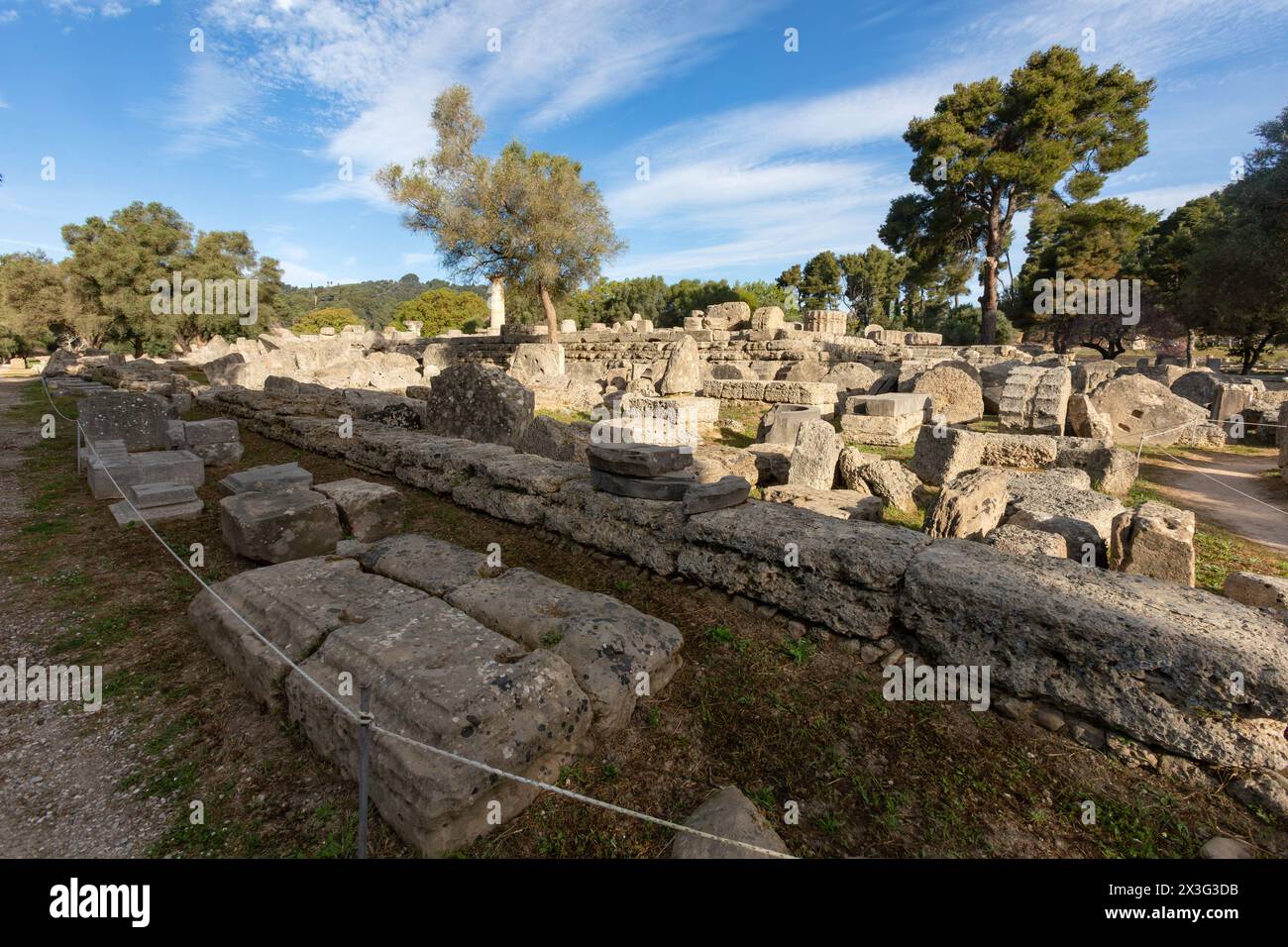 Temple of Zeus (470-457 B.C) Ancient Olympia, Peloponnese, Greece ...