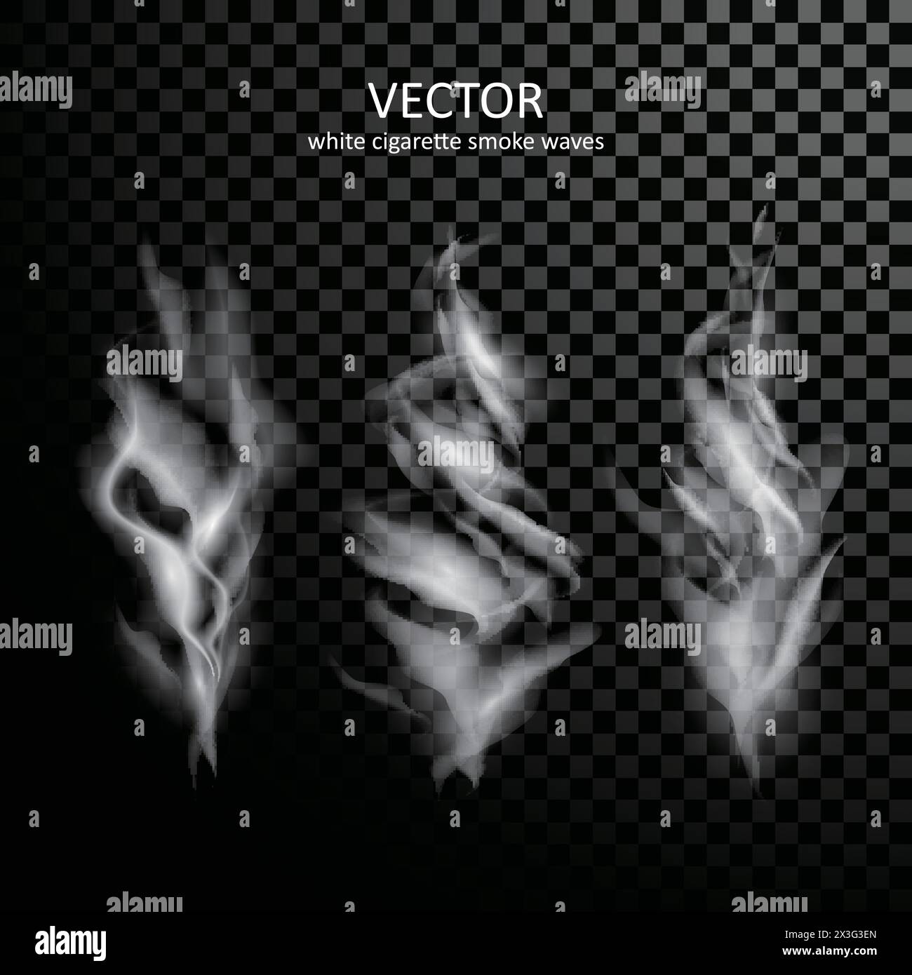 exquisite smoke element collection on transparent background Stock ...