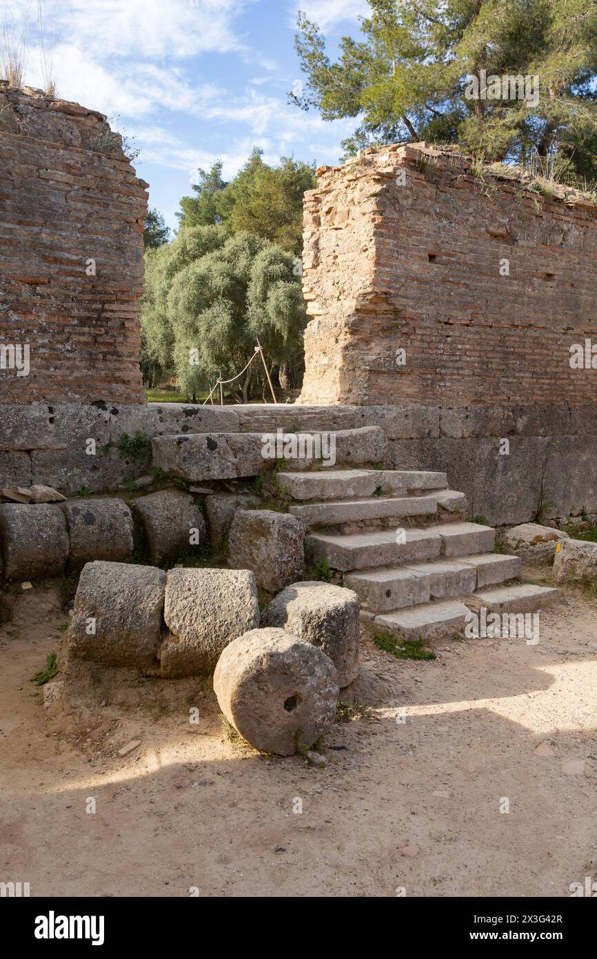 Workshop of Pheidias, Ancient Olympia, Olympia, Greece Stock Photo - Alamy