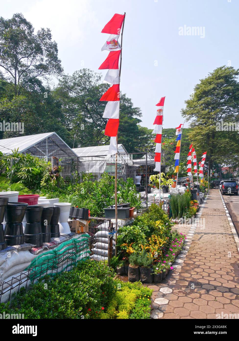 Independencel Day flags and banners at Jalan Taman Cibeunying Selatan ...