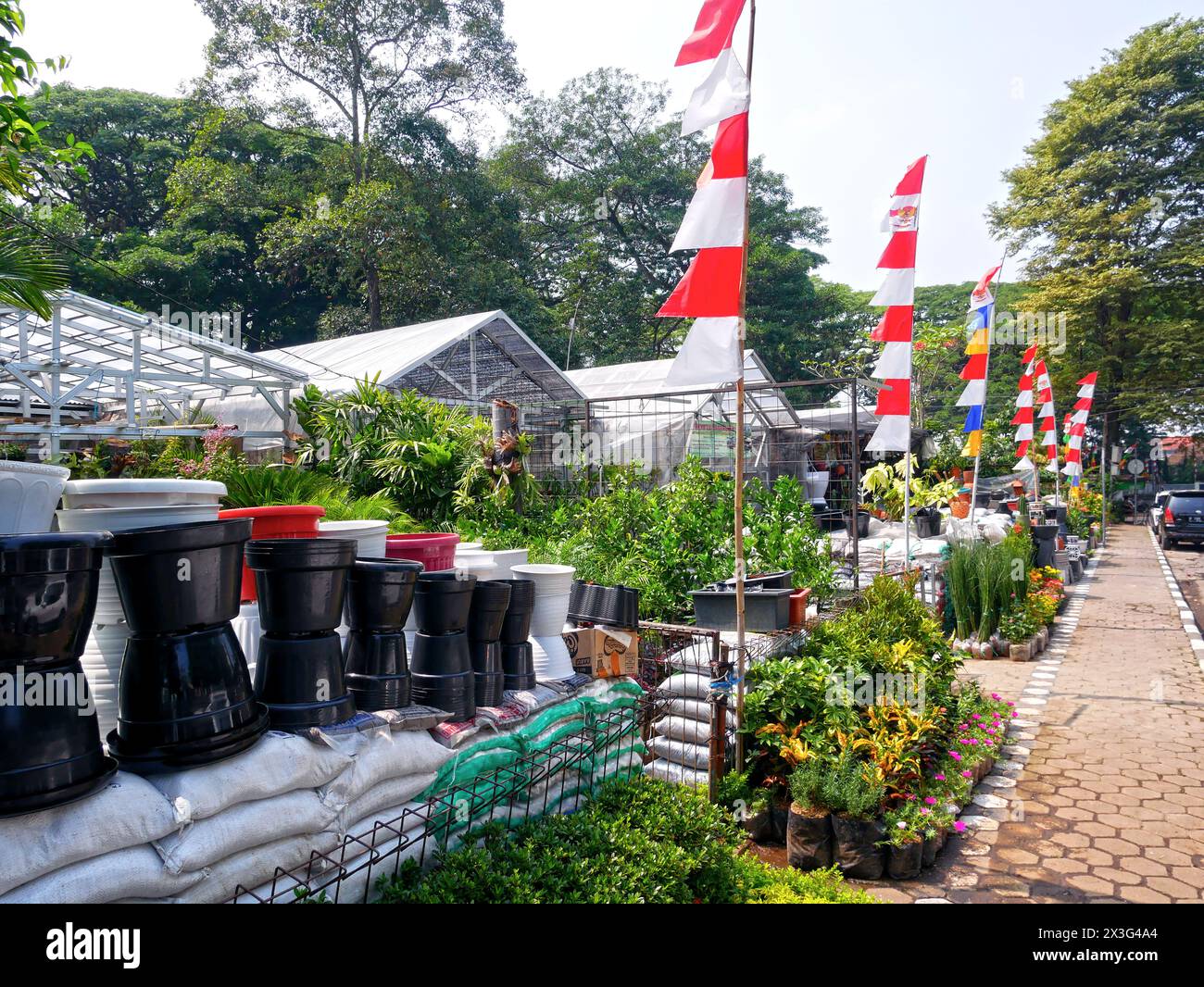 Independencel Day flags and banners at Jalan Taman Cibeunying Selatan ...